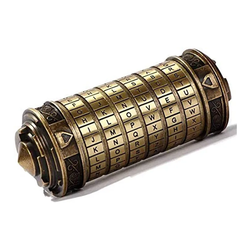 Cryptex Da Vinci Code Lock With Hidden Compartment For Money Rings ...