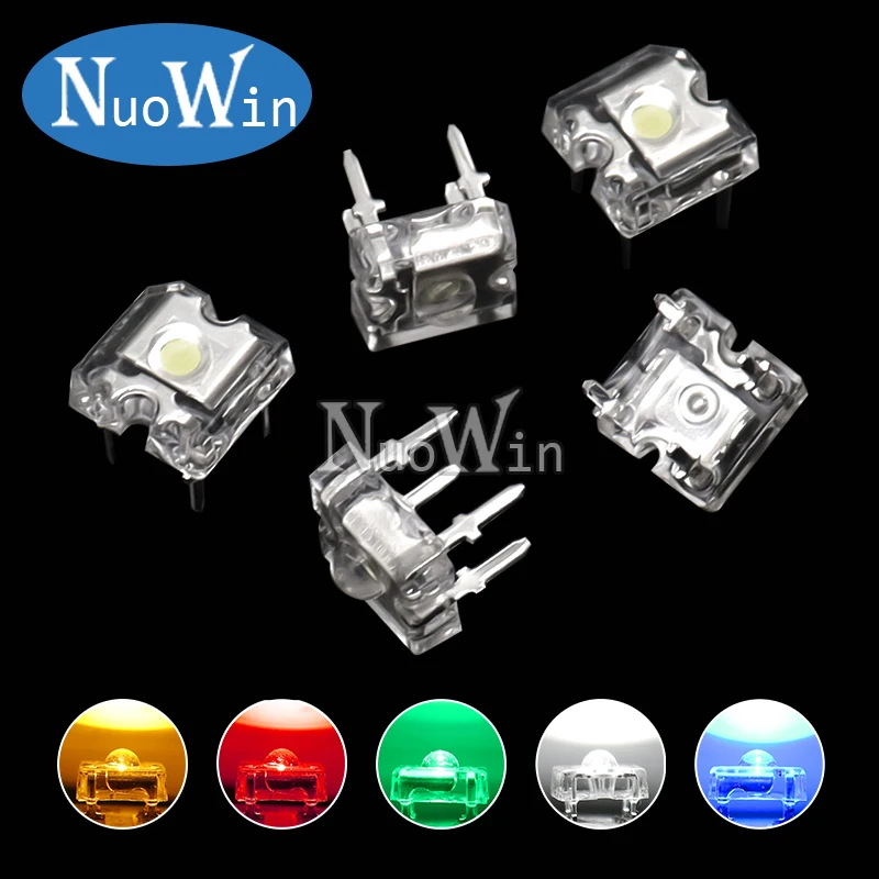 10pcs 3mm F3 Piranha LED White Red Blue Green Yellow Amber Clear 3mm ...