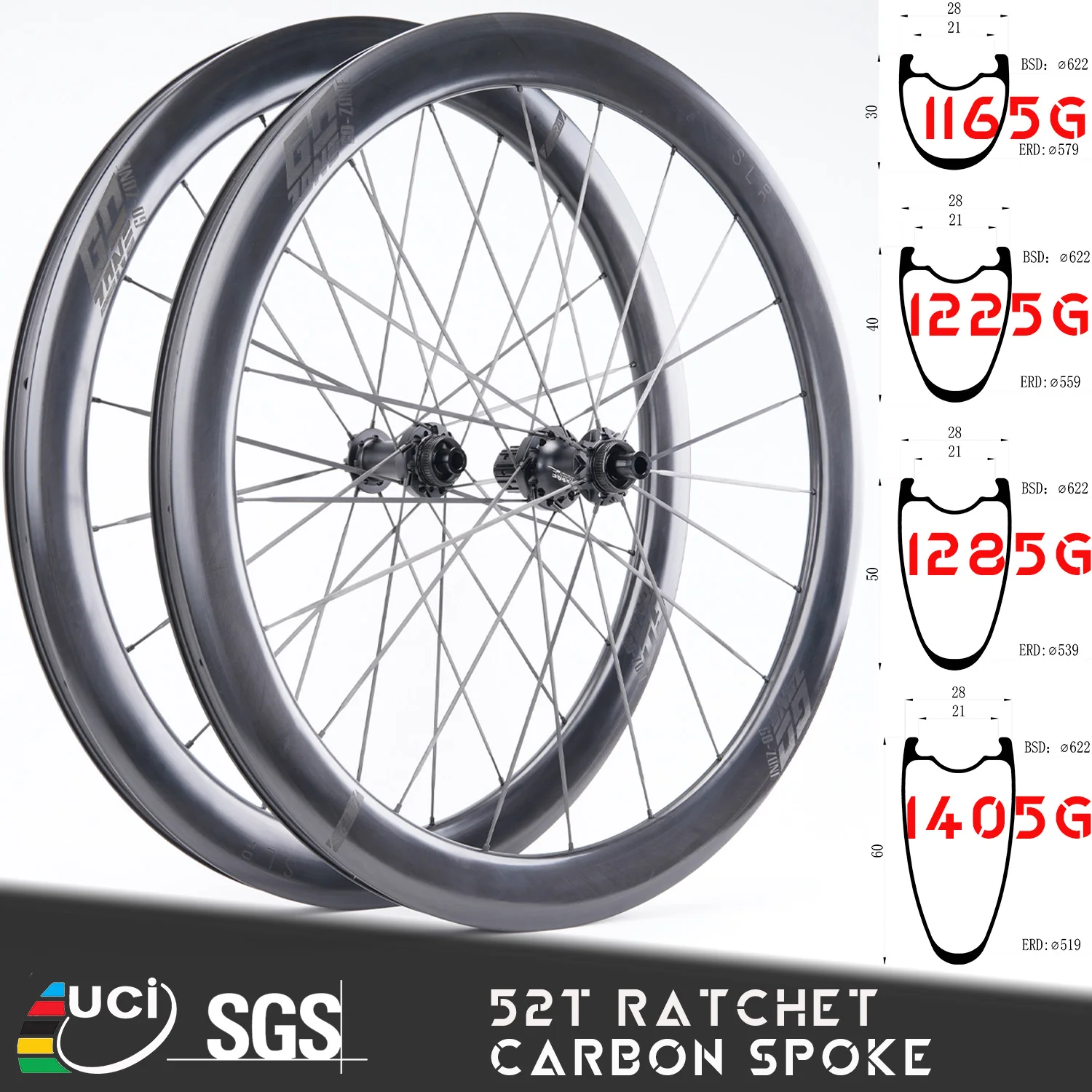 Super-Light-1165g-700c-28mm-Carbon-Spoke-Wheels-Disc-Brake-Gravel-R350C ...