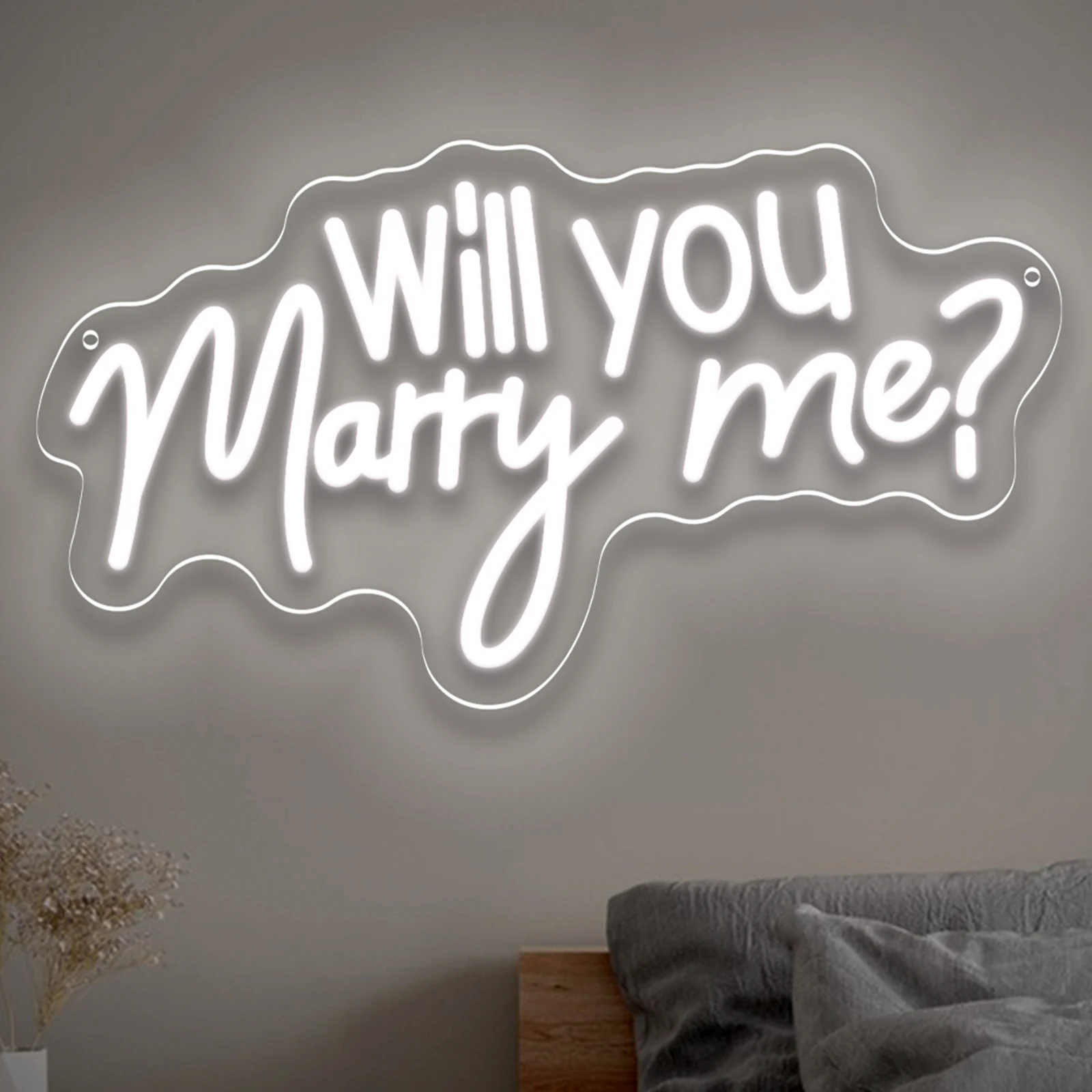 Will You Marry Me LED Neon Sign USB Power Dimmable Romantic Proposal ...