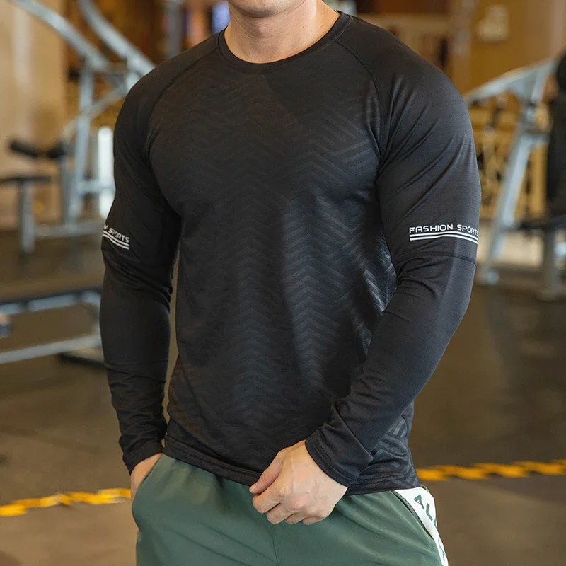 Men Compression Sport Shirts Fitness Elasticity Sweatshirt Breathable ...