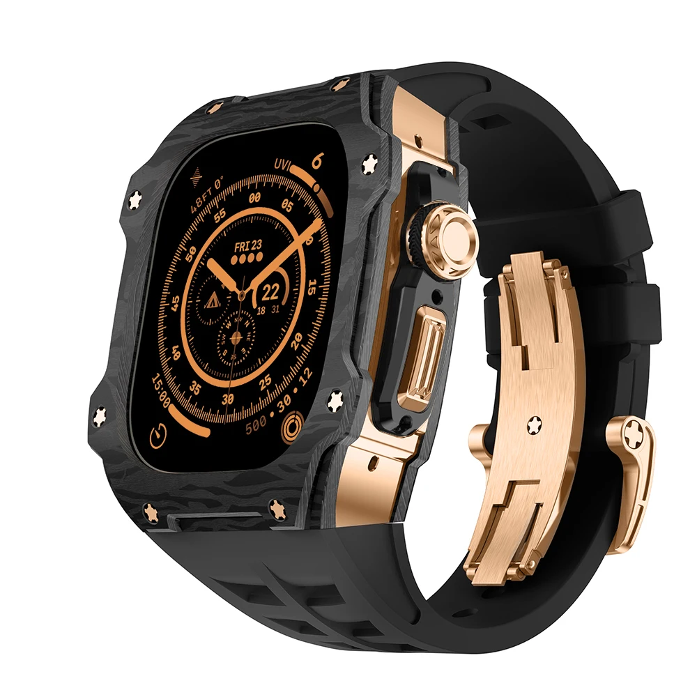 For-Apple-Watch-Ultra-straps-Carbon-Fiber-case-49mm-Luxury-Protection ...