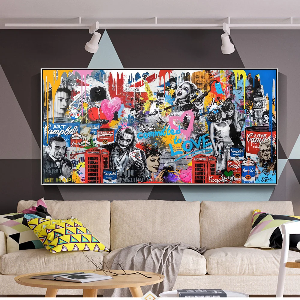 Eu escolha amor graffiti arte cartaz moda luxo mix rua arte da parede ...