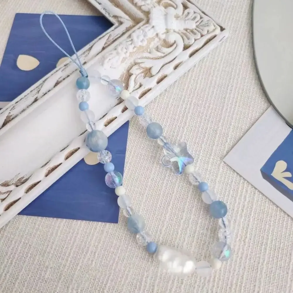 Unique-Handmade-Phone-Chain-Fashion-Blue-Starry-Ocean-Cellphone-Charm ...