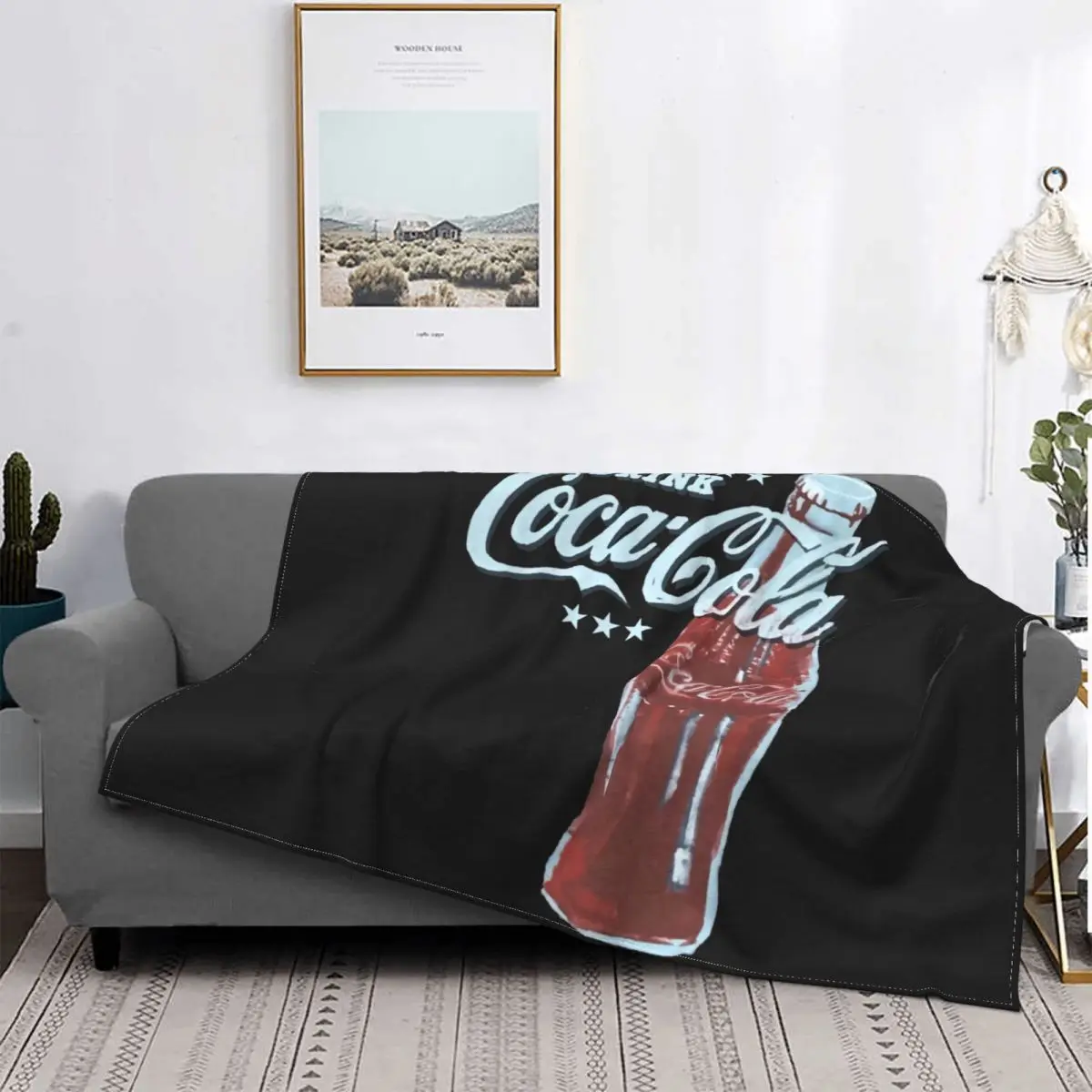 Manta-cl-sica-con-logotipo-de-botella-de-Coca-Cola-colcha-de-Soda-nuevo ...