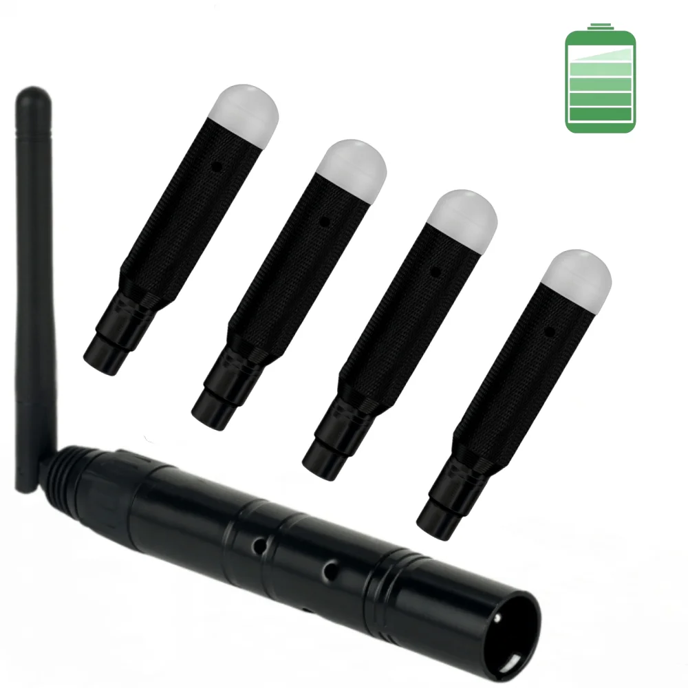 5Pcs-DMX-Wireless-4-Female-Receivers-1-Male-Transmitter-Control-2-4G ...