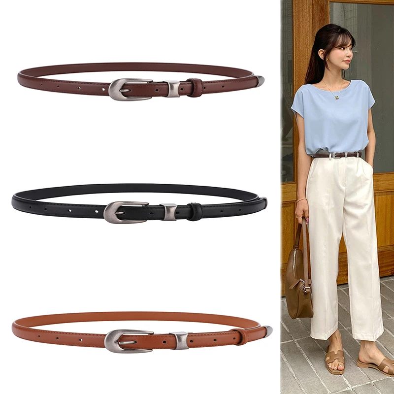 Vintage Adjustable Belt Women Leather Belt Female Cowboy Hight Waist ...