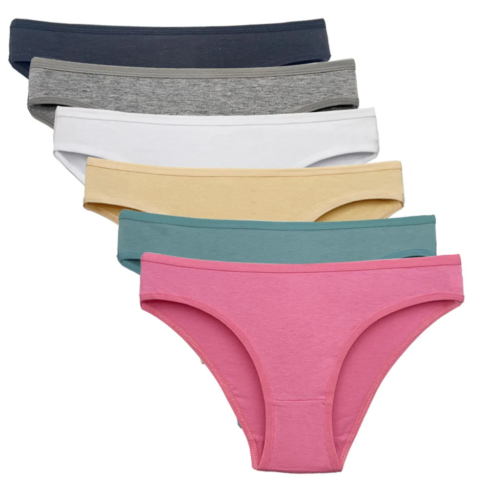 Ropa-interior-de-algod-n-para-mujer-bragas-sexys-de-Color-s-lido-lencer ...