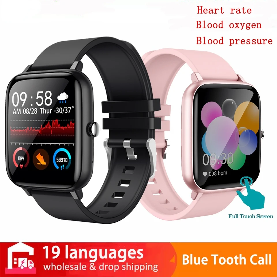 Reloj inteligente P6 para hombre y mujer, accesorio de pulsera resistente al agua Ip68 con ...