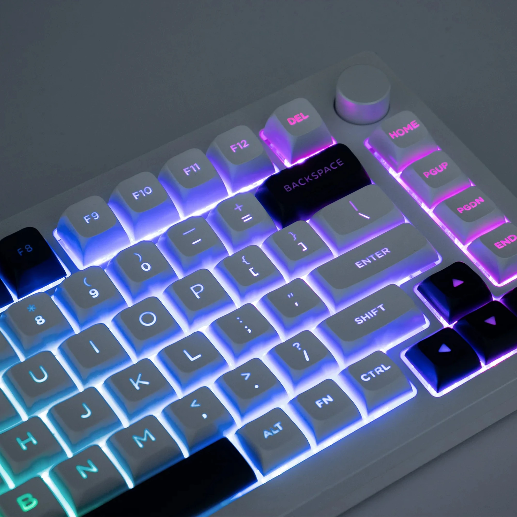 187 Key BOW/WOB White Black PBT Double shot Keycaps XVX Profile Kit ...