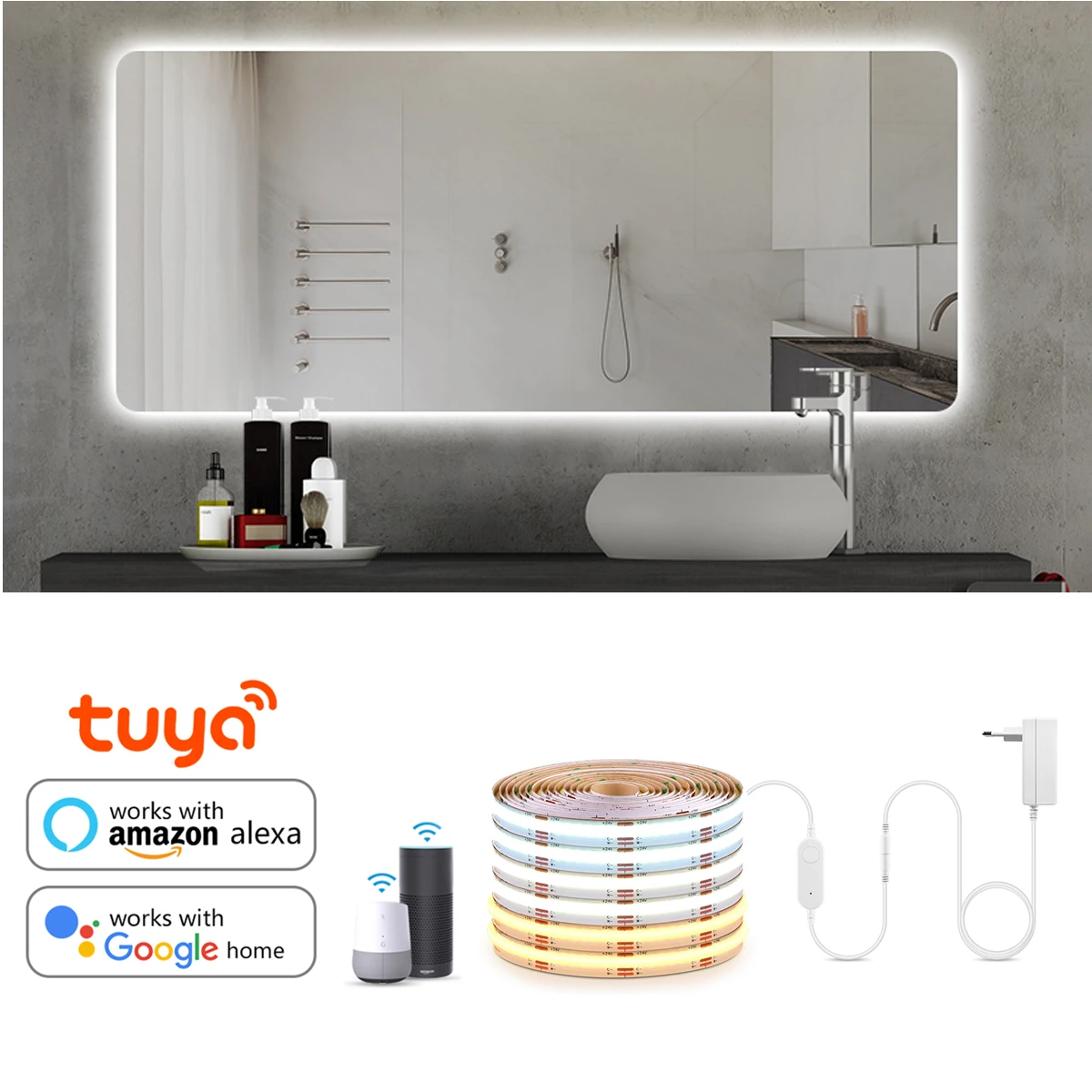 DC24V-3M-5M-Dressing-Table-Mirror-Lights-Tuya-Smart-WiFi-COB-CCT-LED ...