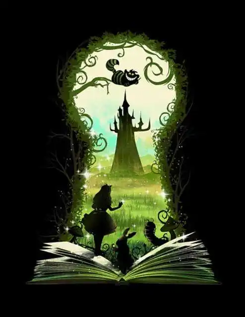 Keyhole Drawing Alice In Wonderland