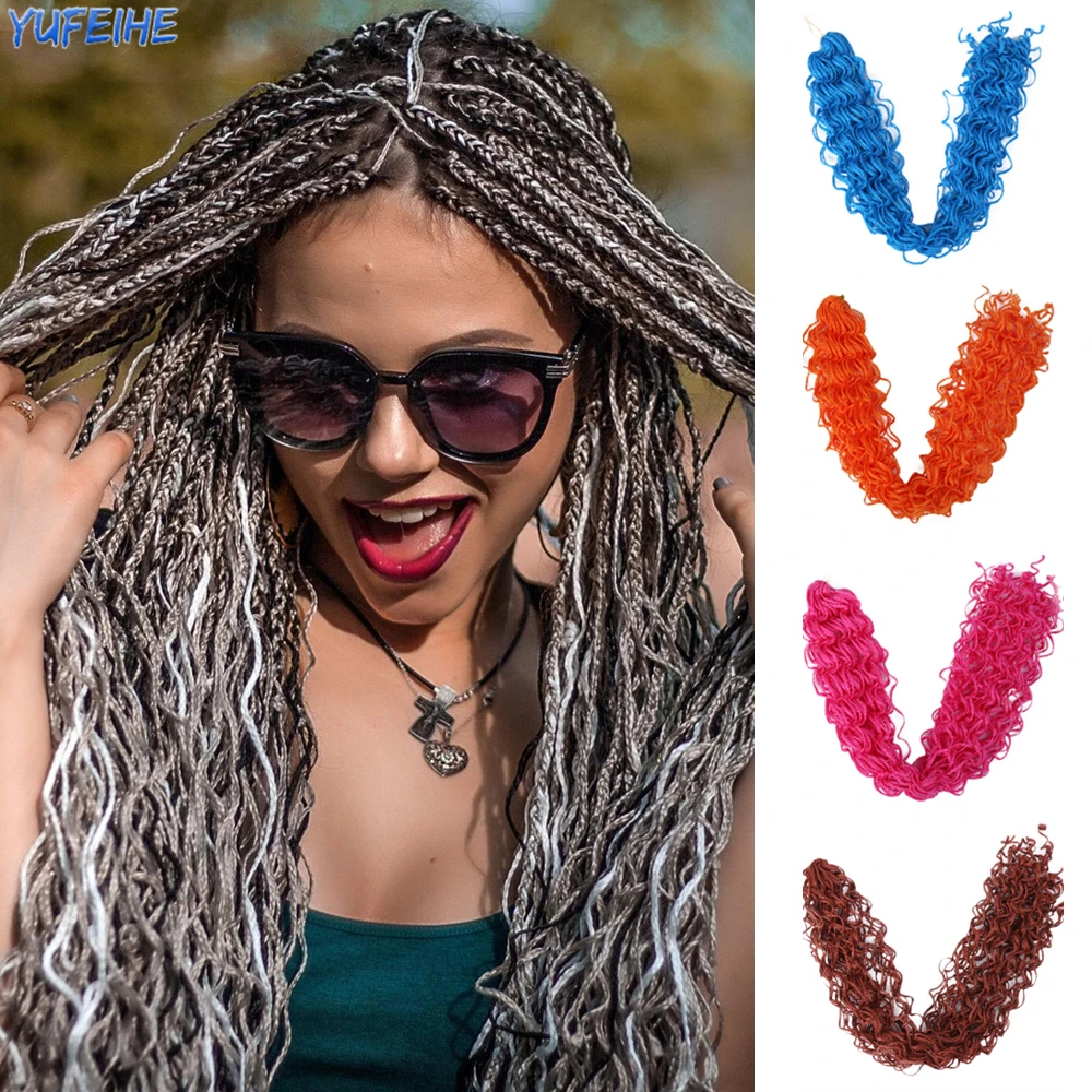 Colored-Curly-ZiZi-Braids-Micro-Even-Hair-Synthetic-Crochet-Braiding ...