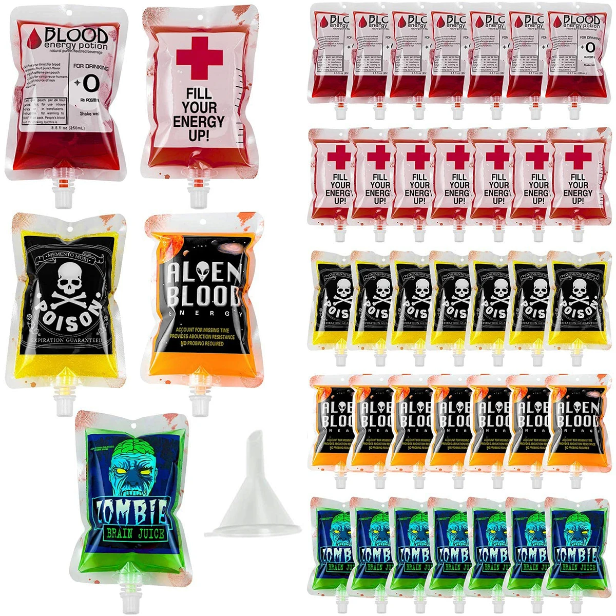 20Pcs-250ml-Halloween-Blood-Bags-Drink-Pouches-with-Funnel-Cosplay ...