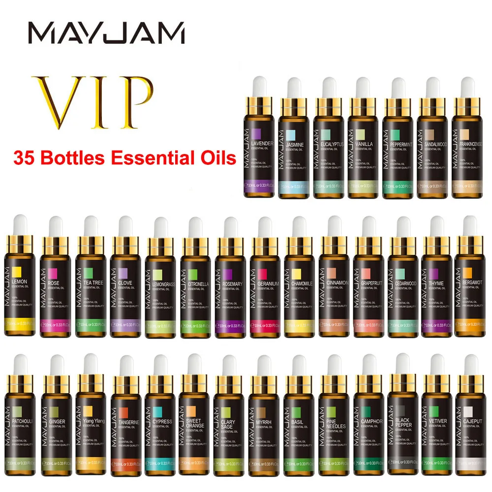 MAYJAM-10ml-with-Dropper-35-Flavor-Essential-Oils-Vanilla-Grapefruit ...