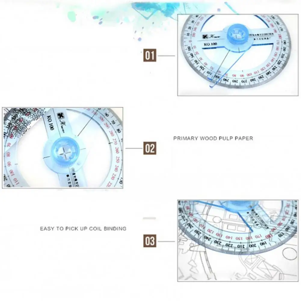 High-Precision-Lightweight-Protractor-Ruler-with-360-Degree-Pointer-for ...