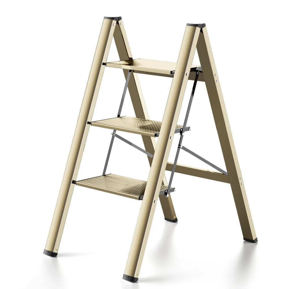 Ladnamy Indoor Foldable Miter Ladder Household Small Ladder Thickened Aluminum Alloy Stairs Three Step Multi functional Stool AliExpress 1420