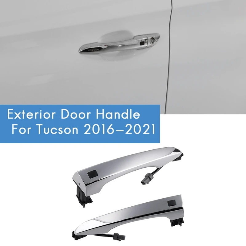 Front Left+Right Outer Exterior Door Handle with Smart Key for Hyundai ...