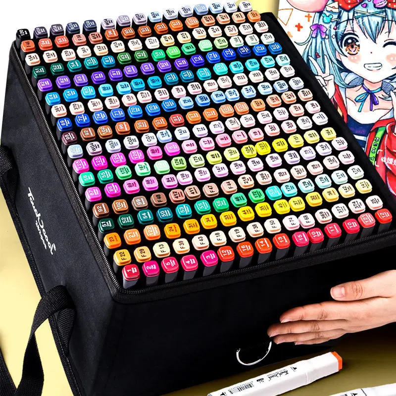 30-40-60-80-Colors-Alcohol-Felt-Markers-Pens-Dual-Tip-Permanent-Artist ...