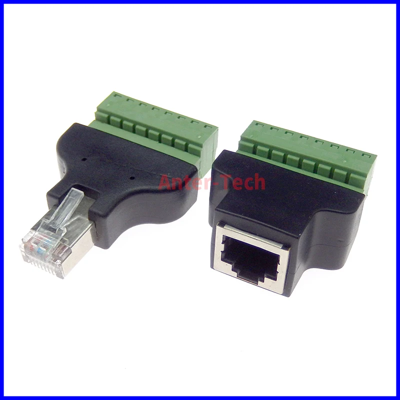 CCTV DVR CCTV 액세서리용 RJ45 스플리터, 고품질 RJ45 나사 터미널 어댑터, 암 8 핀 커넥터, 1 개 ...