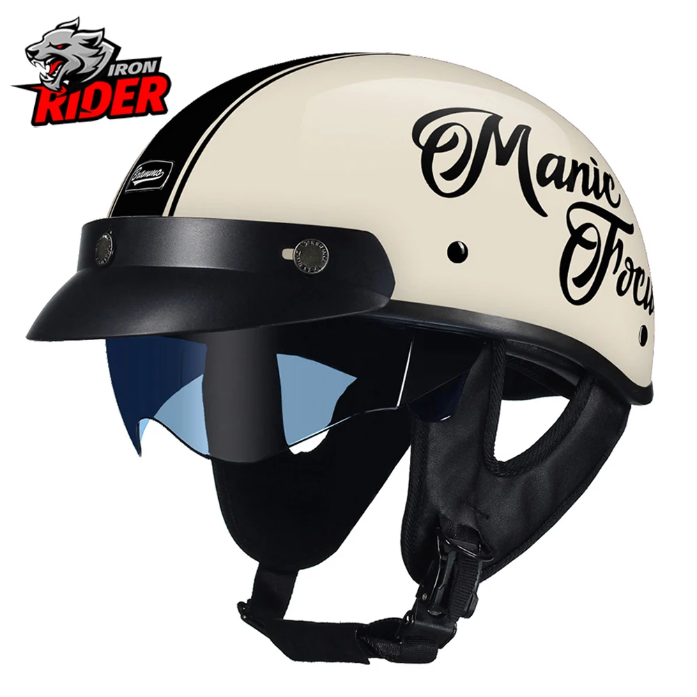 New-Motorcycle-Helmet-DOT-Certification-Retro-Helmet-For-Brim-Helmet ...