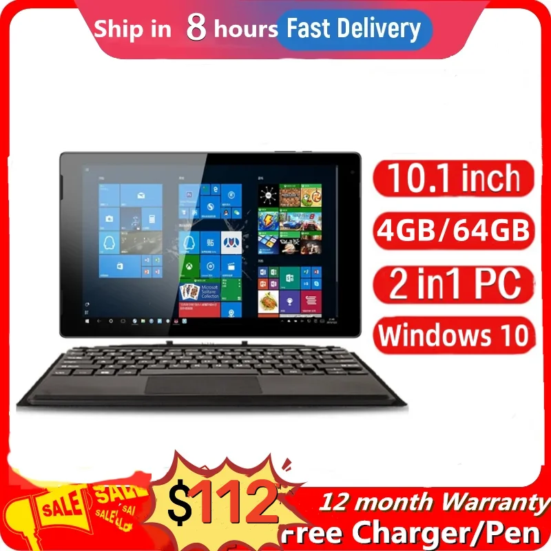 Tablet-PC-2-en-1-con-teclado-desmontable-Tablet-con-Windows-4GB-de-RAM ...