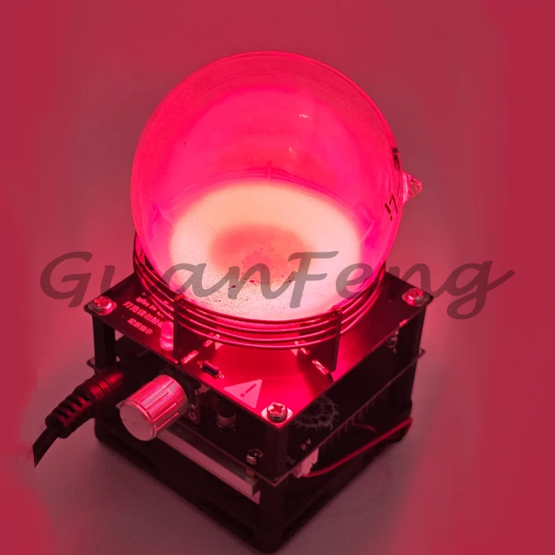Noble gas glass ball with metallic salts test lithium strontium plasma ...