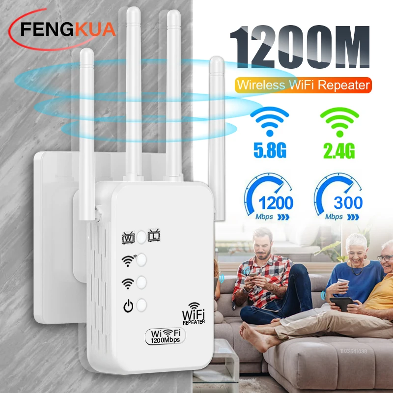 1200Mbps-WiFi-Repeater-Signal-Amplifier-WIFI-Extender-Dual-Band-2-4G-5G ...