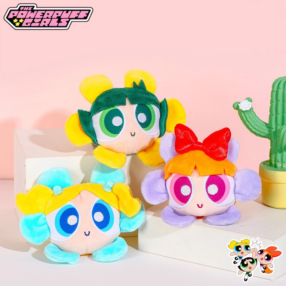 12cm Original Flower Design Powerpuff Girls Plush Keychain Pendant Car ...