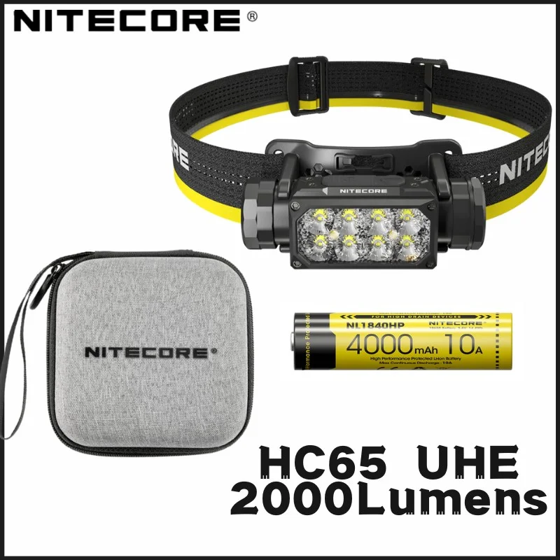 NITECORE-HC65-UHE-2000Lumens-Headlamp-USB-C-Rechargeable-with-White-Red ...