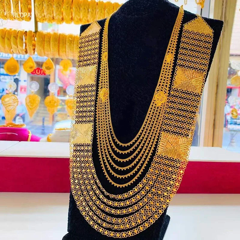 Gold-Plated-Muslim-Dubai-Big-Necklace-for-Women-Hand-Made-Jewelry ...