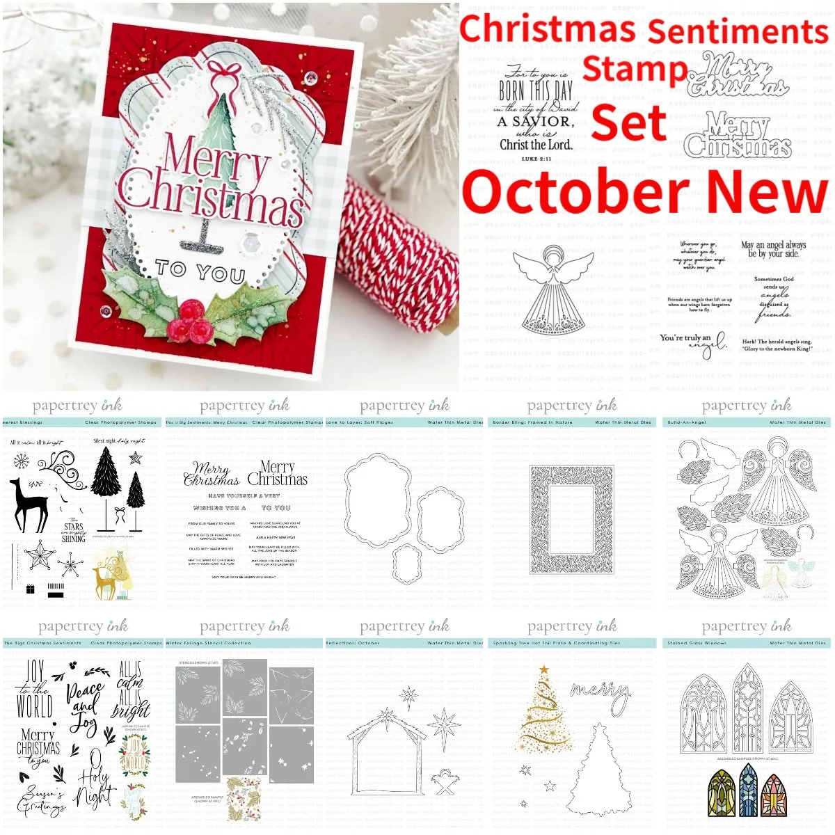 New-2024-Christmas-Joy-Angelic-Sentiments-Die-Stamps-Holiday-Gift ...