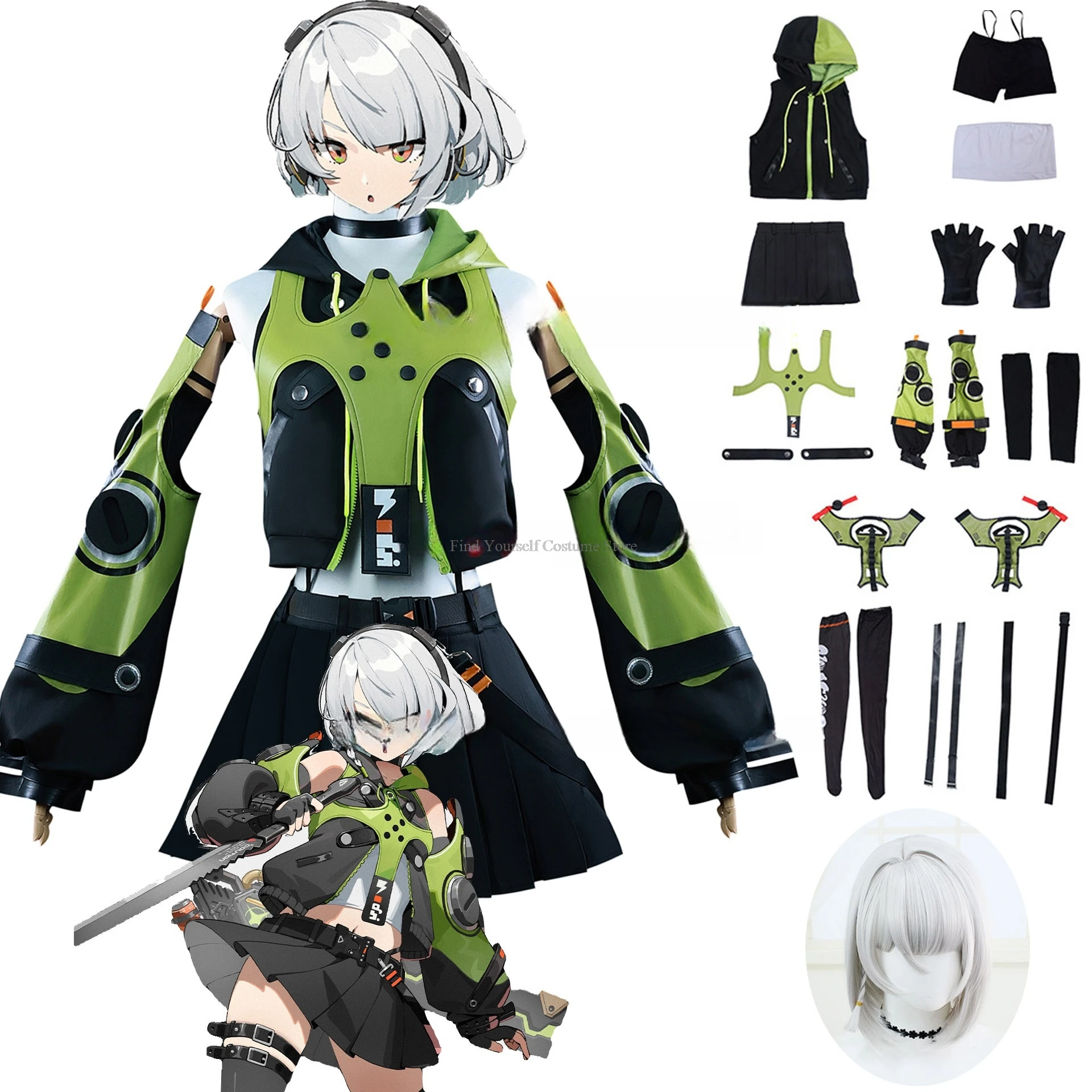 ZZZ-Anby-Demara-Cosplay-Costume-Full-Set-Outfit-Uniform-Prop-Zenless ...