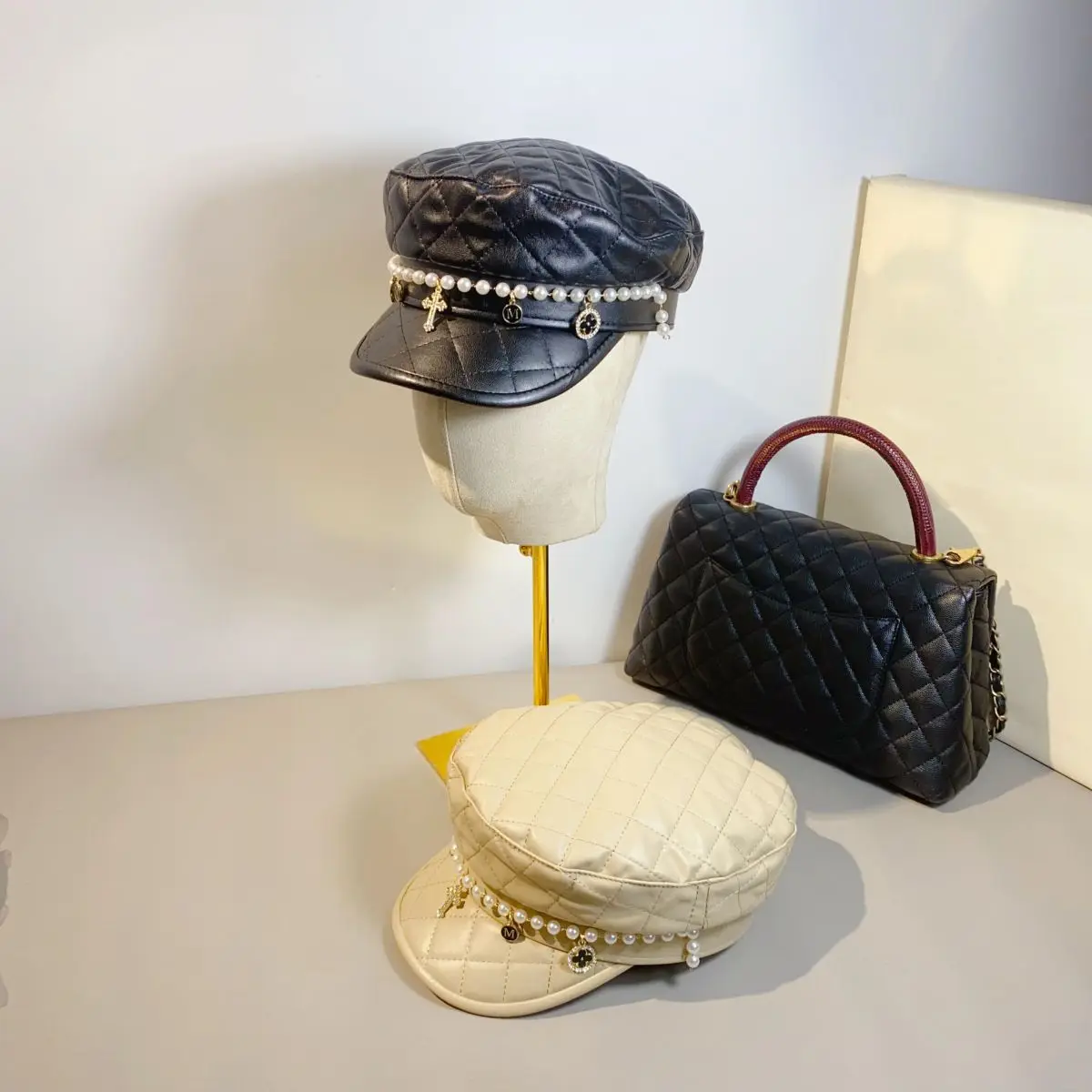 Autumn-and-Winter-Small-Fragrant-Style-Flat-Top-Men-s-Military-Hat ...