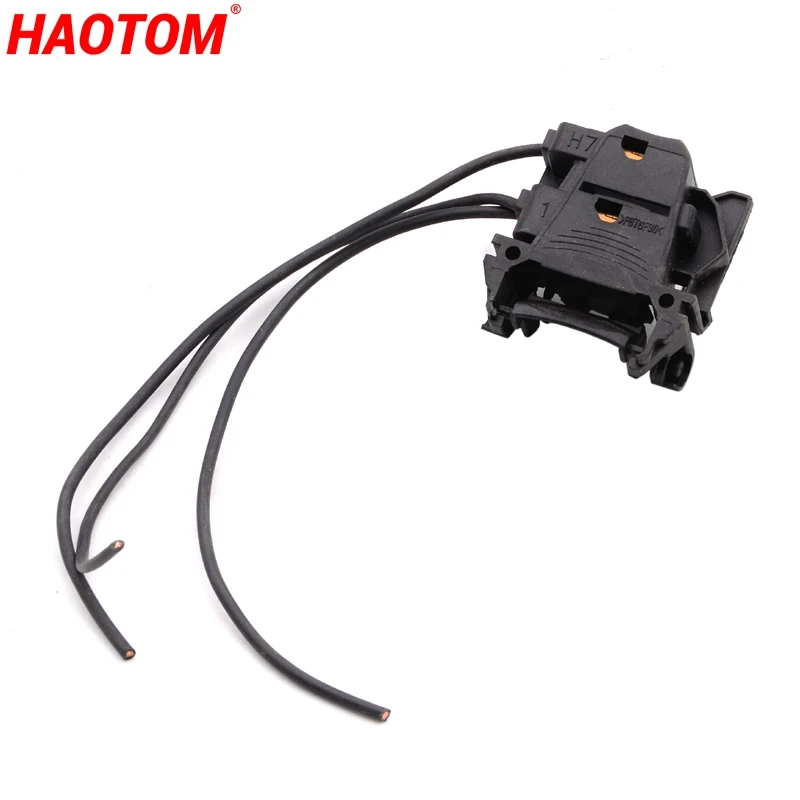Car 3-wire H7 Low Beam Lamp Headlight Bulb Holder Adapter Harness For ...