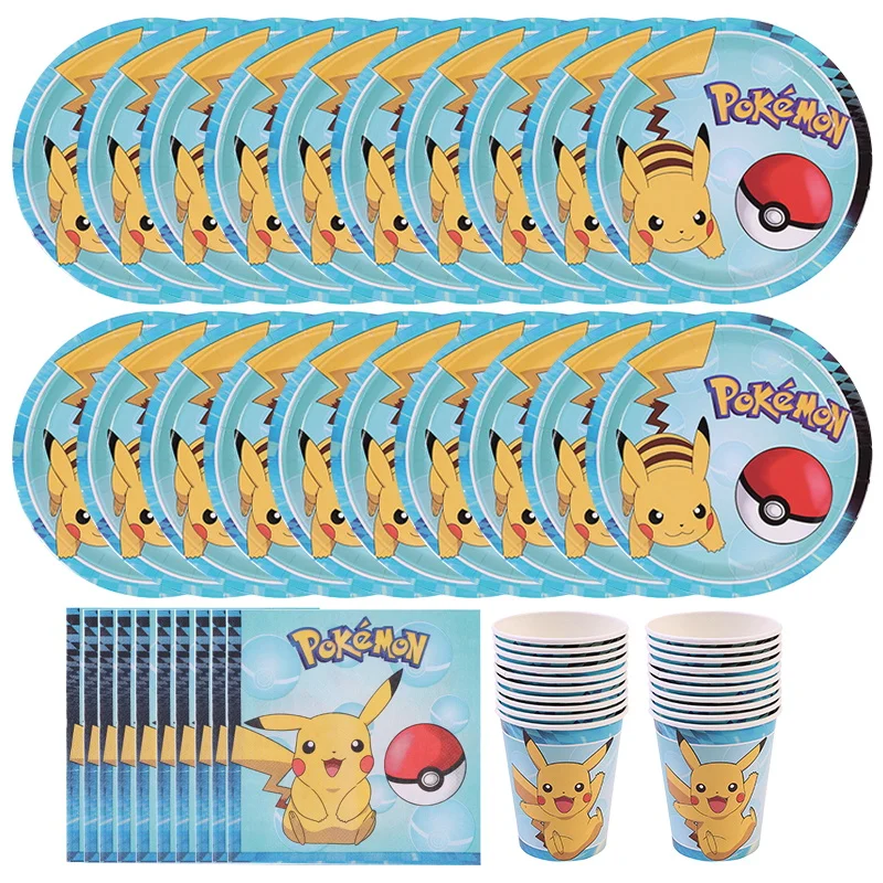 Pokemon-Birthday-Party-Decoration-Tableware-Supplier-Cartoon-Pikachu ...