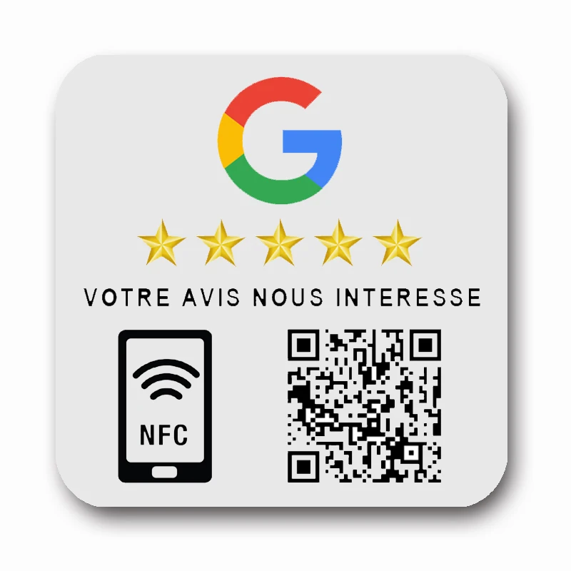 Custom-Google-Review-Sign-with-NFC-Scan-Code-PVC-Social-Media-Signs ...