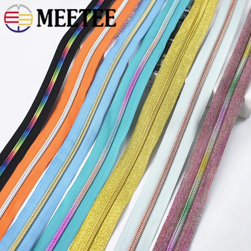 2Meters 3# 5# Nylon Zippers Colors Tooth Coil Zipper for Clothes Bags ...