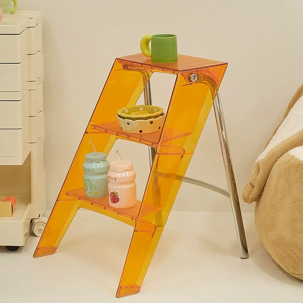 Acrylic-Transparent-Household-Plastic-Stepladder-Folding-Indoor ...
