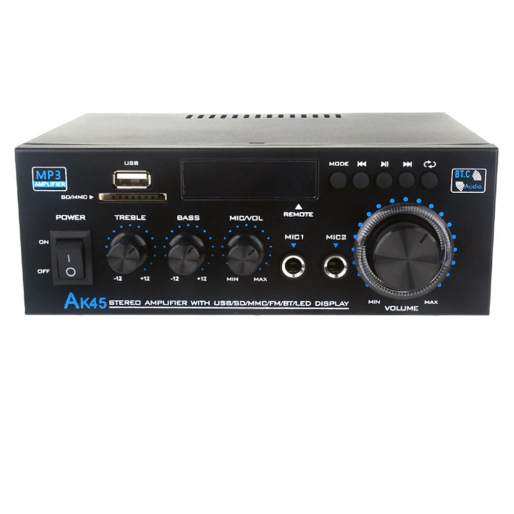 Digital Bluetooth AK45 power amplifier, car home dual-channel 40W * 2 ...