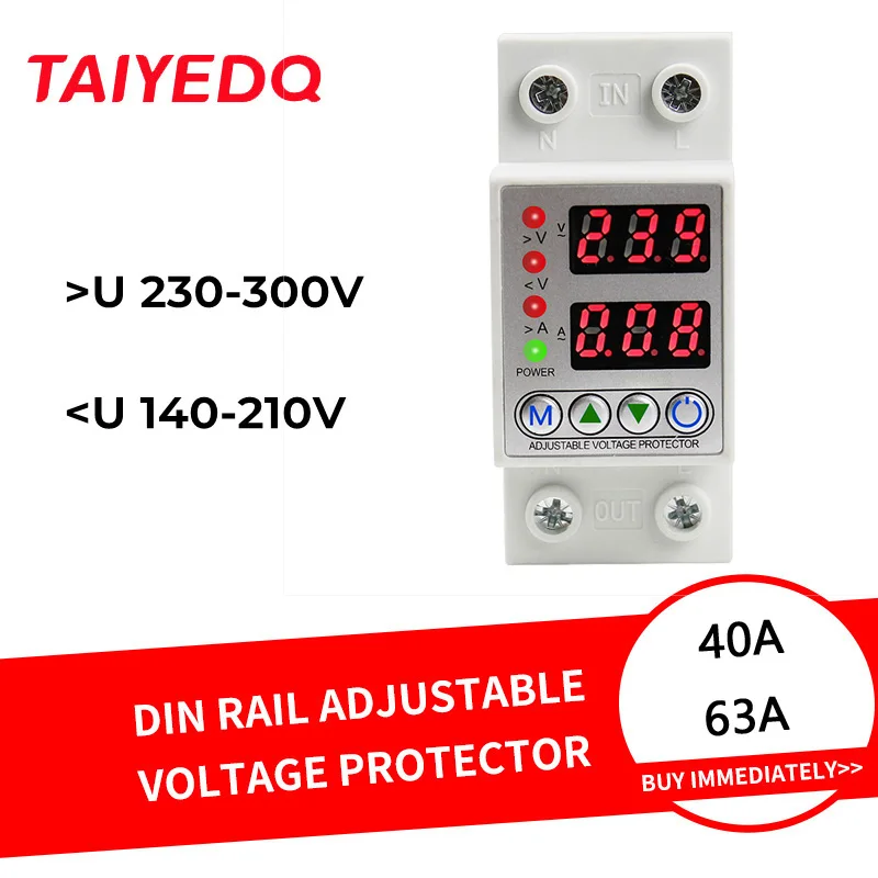 40A-63A-230V-Adjustable-Over-Voltage-Under-Voltage-Protector-Relay ...