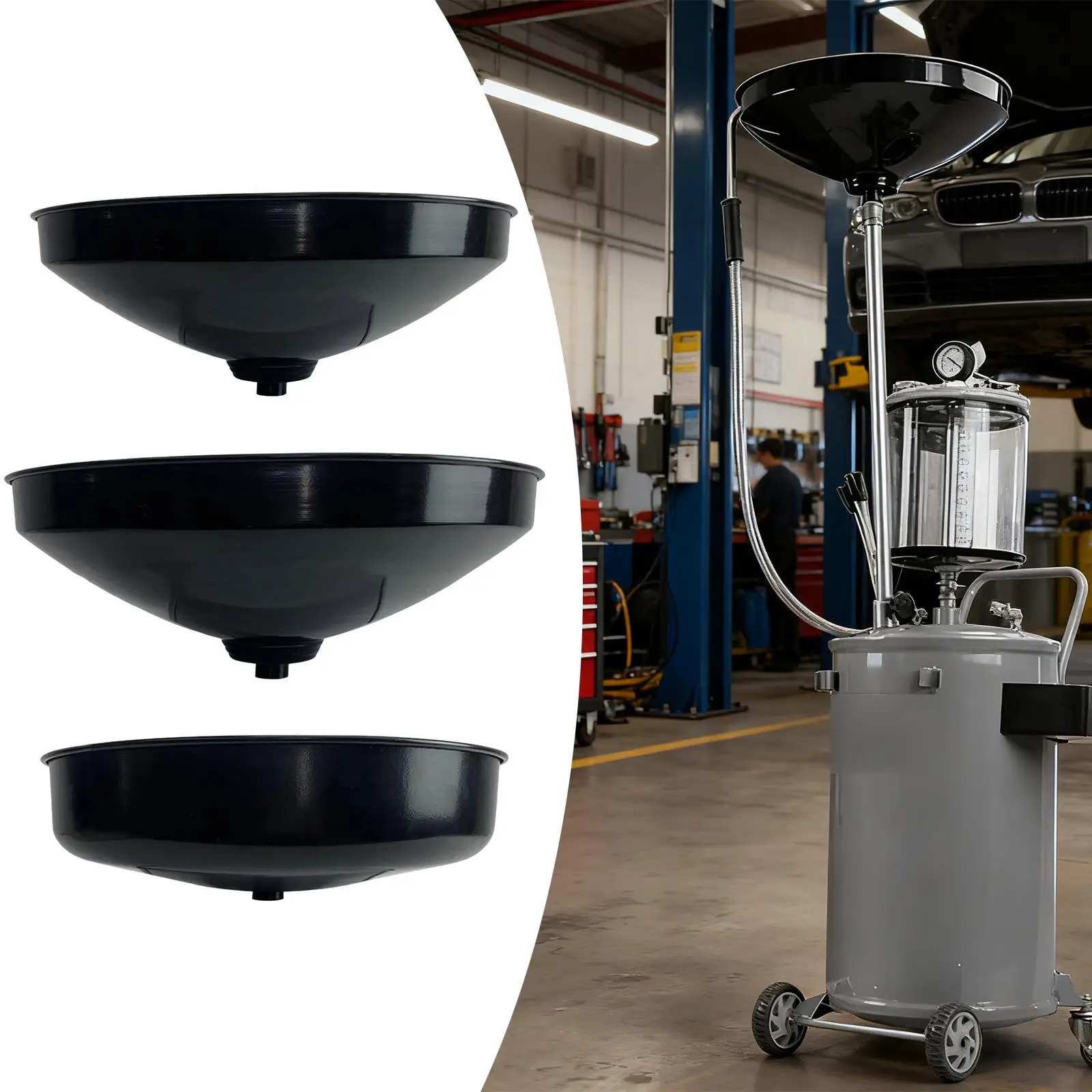 Oil Drain Plate Engine Oil Drain Bucket Anti Splash Drip Pan Portable ...