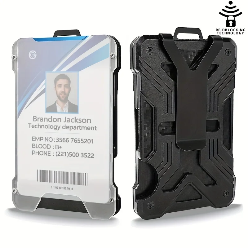Tarjetero-minimalista-de-Metal-RFID-cartera-port-til-perfecta-ligera-y ...