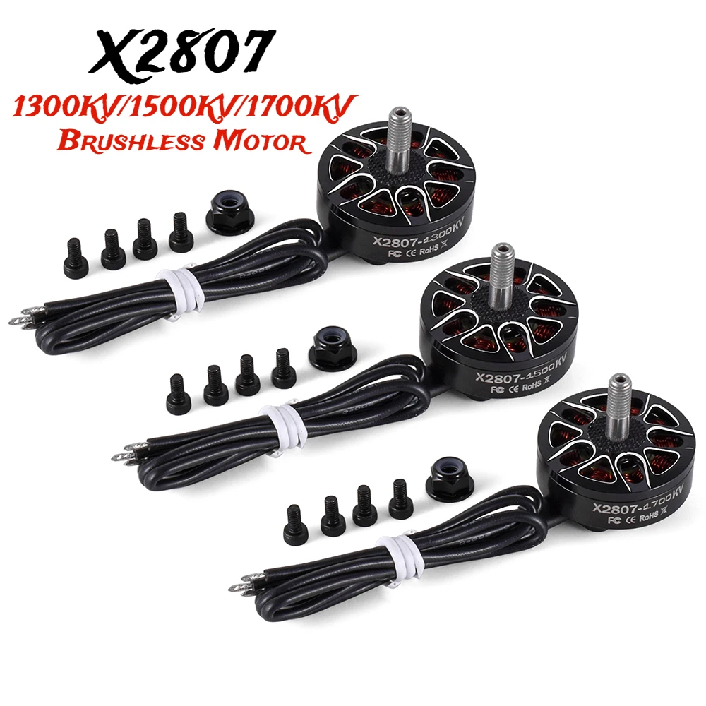 1-4PC-Brushless-Motor-X2807-1300-1500-1700KV-2-6S-4mm-Bearing-Shaft ...