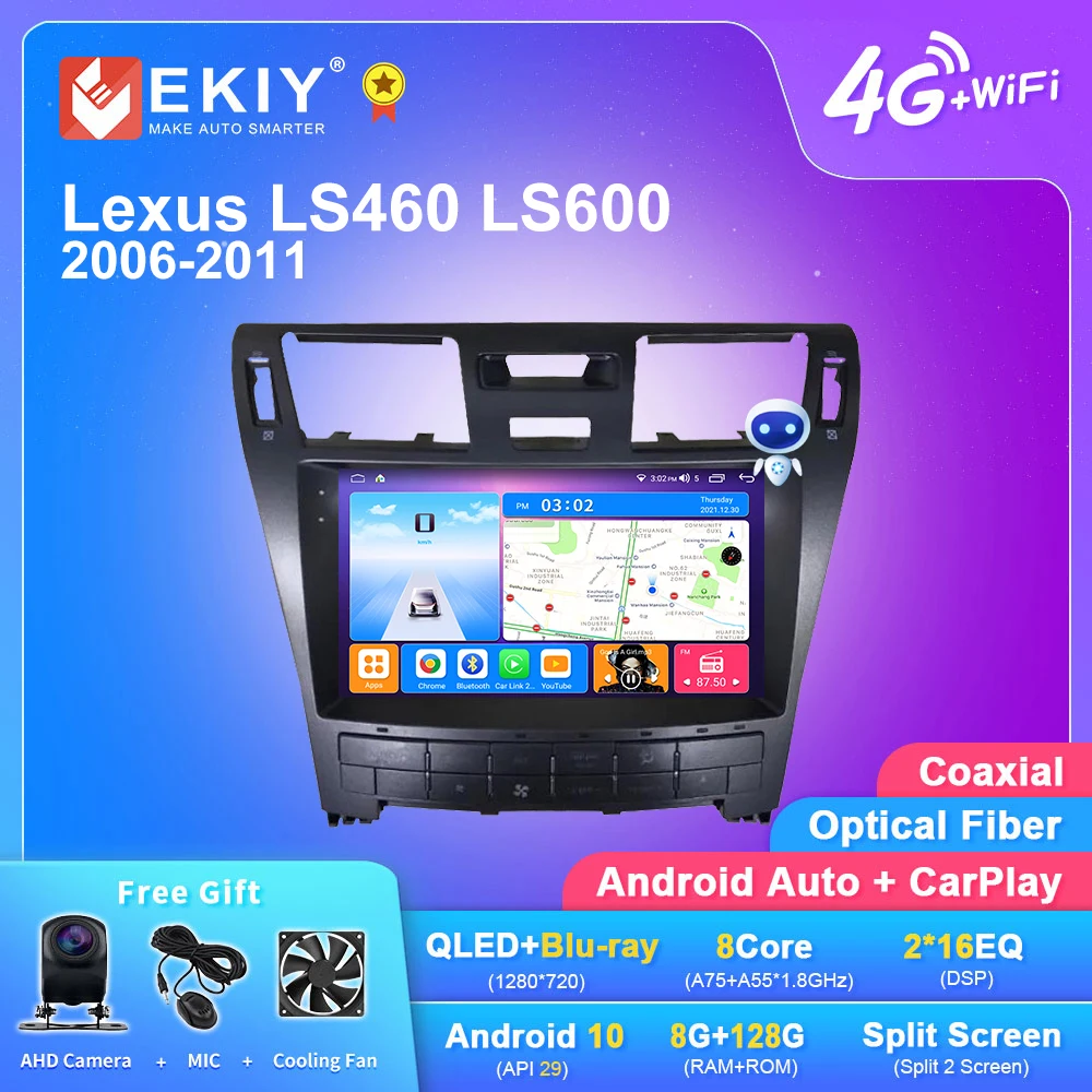 EKIY reproductor Multimedia con Android 10 y navegación GPS para Lexus ...