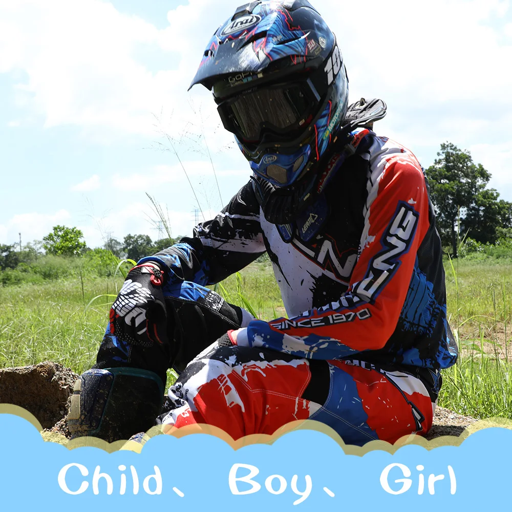 Motocross Jersey and Pants child children's clothing big boy girl kid student racing suit gear ...