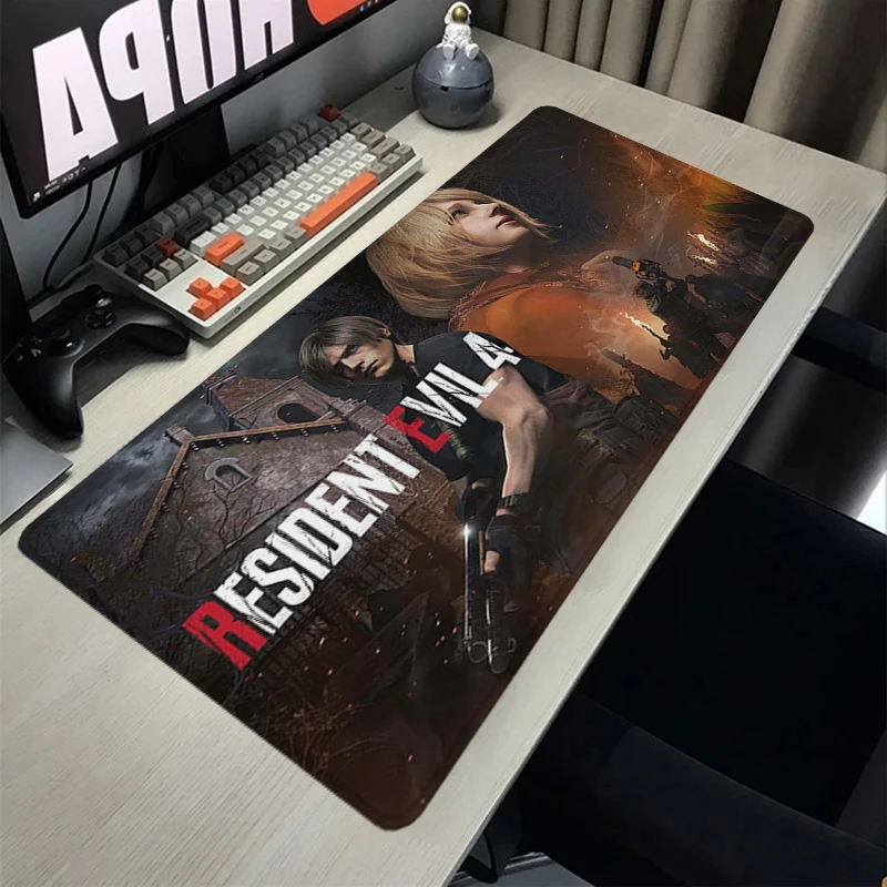 Xxl Mouse Pad Gamer R Resident Evil 4 Pc Cabinet Game Keyboard Desk Mat Computer Gaming Accessories Leon S. Kennedy Big Mousepad AliExpress