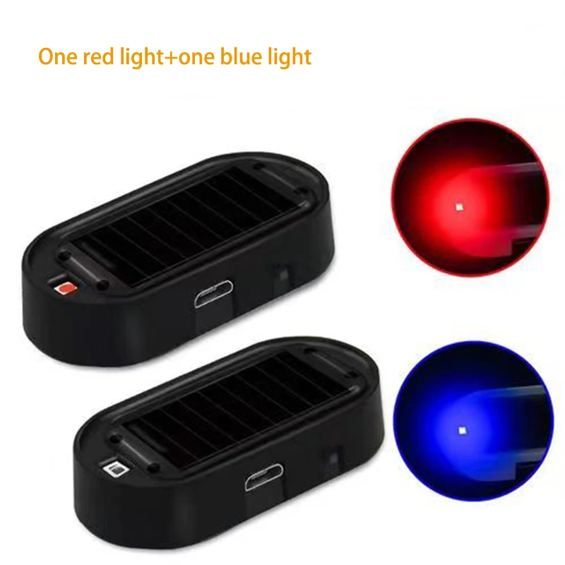 Car Led Solar Powered Fake Security Light Simulated Dummy Alarm