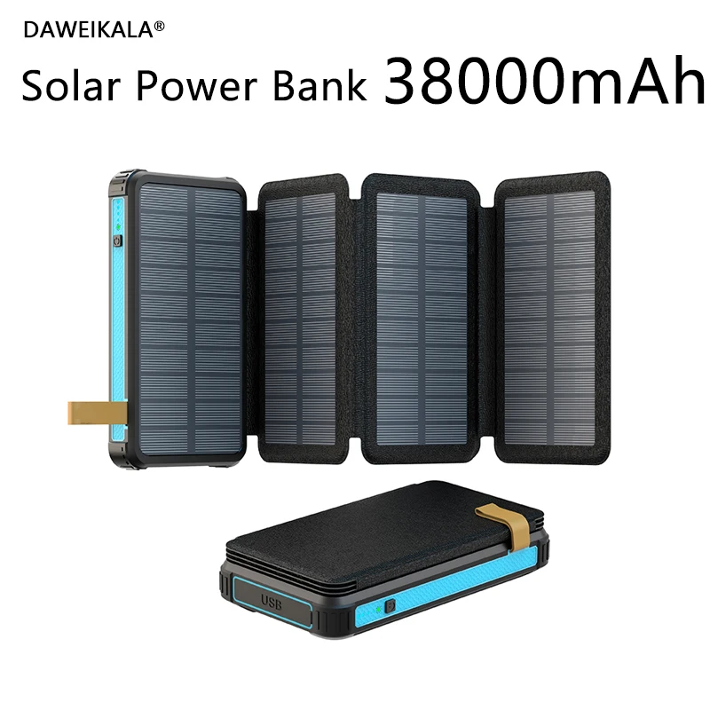 Solar-Power-Bank-Waterproof-Outdoor-Camping-Portable-Folding-Solar ...