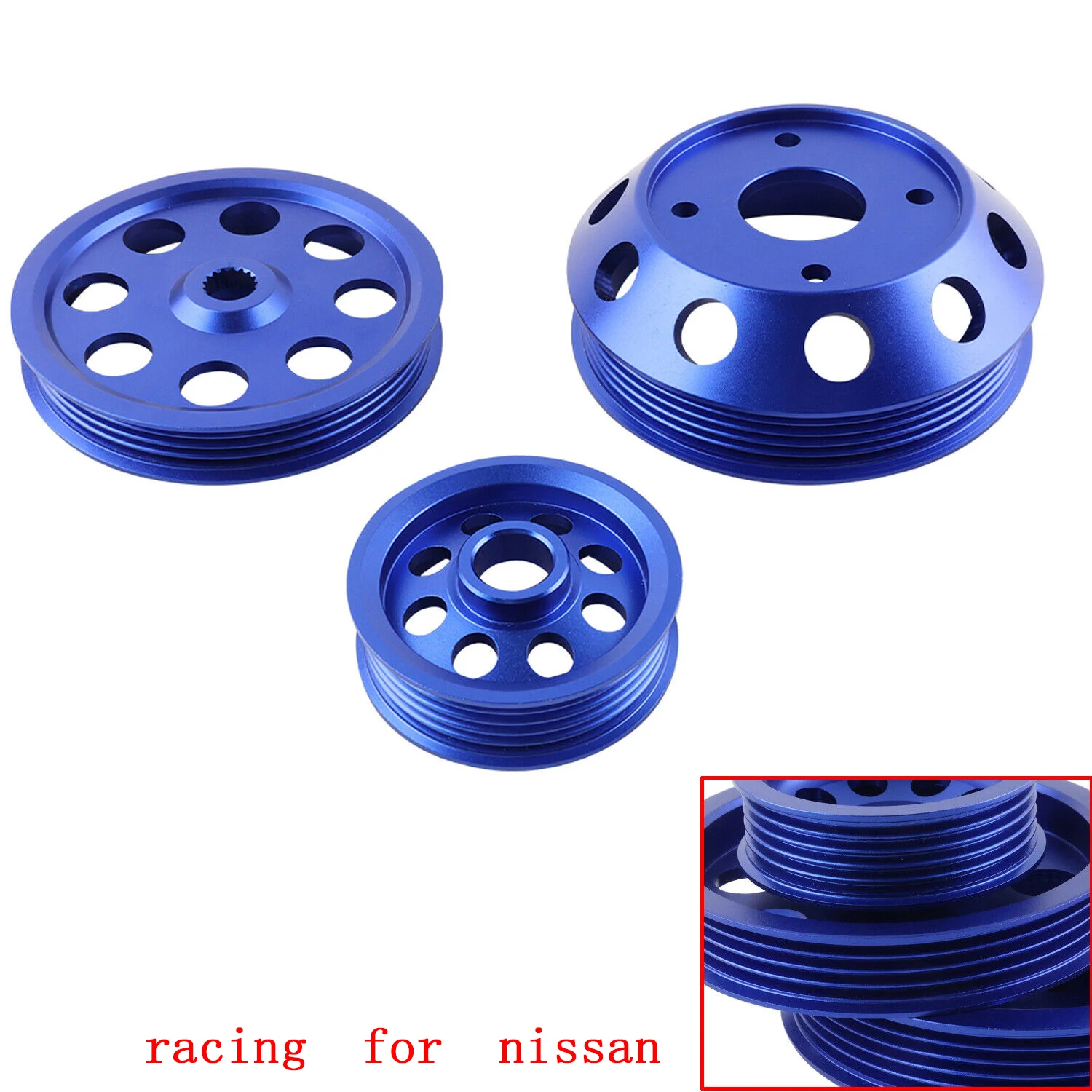 Light-Weight-Underdrive-Crank-Pulley-For-1989-1998-Nissan-240SX-S14-S15 ...